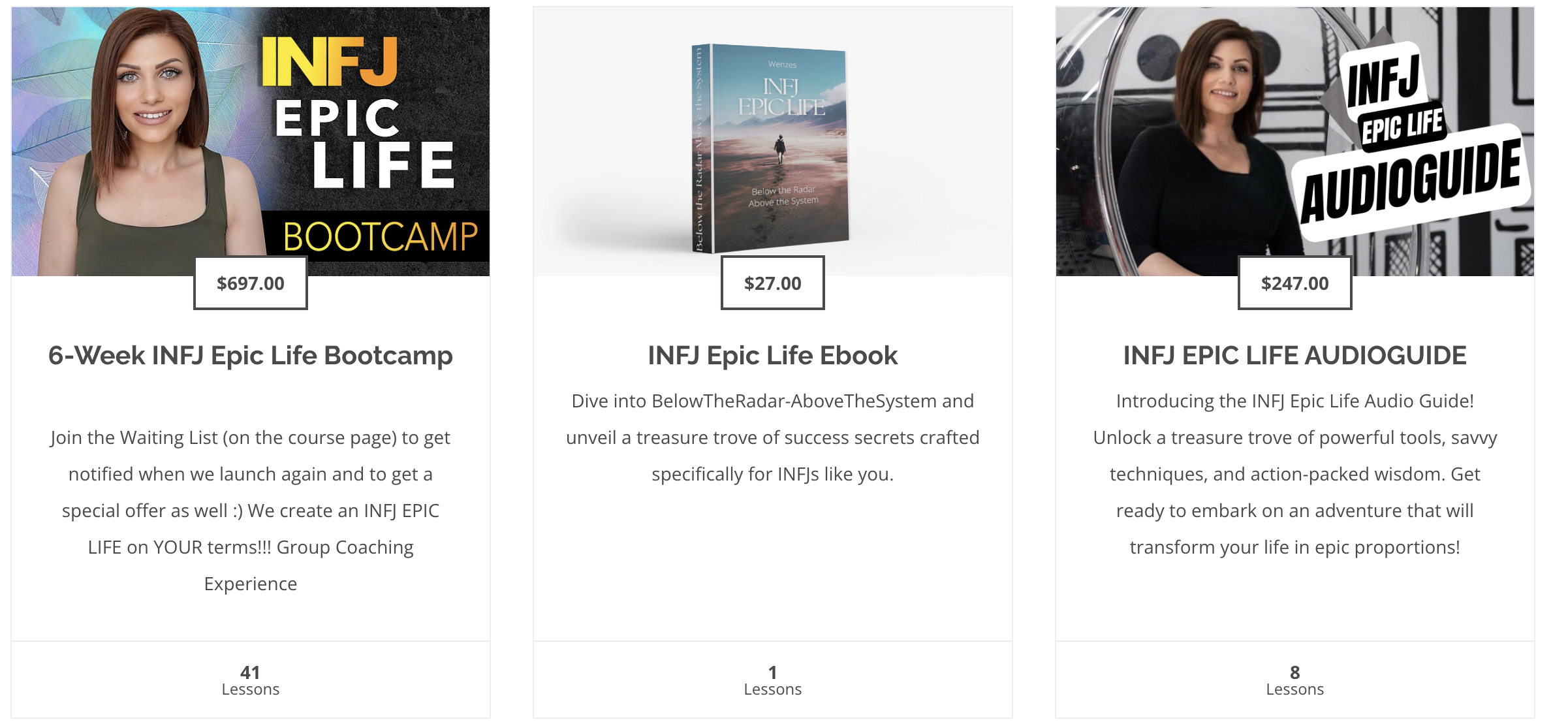 INFJ EPIC LIFE Programs